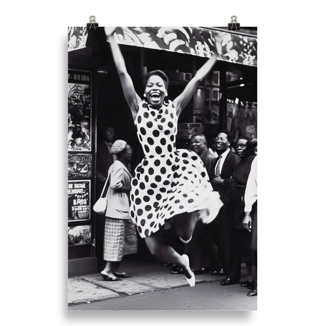 Beautiful Black Woman Smiling Harlem New York 1960 Photography Afro Art ...