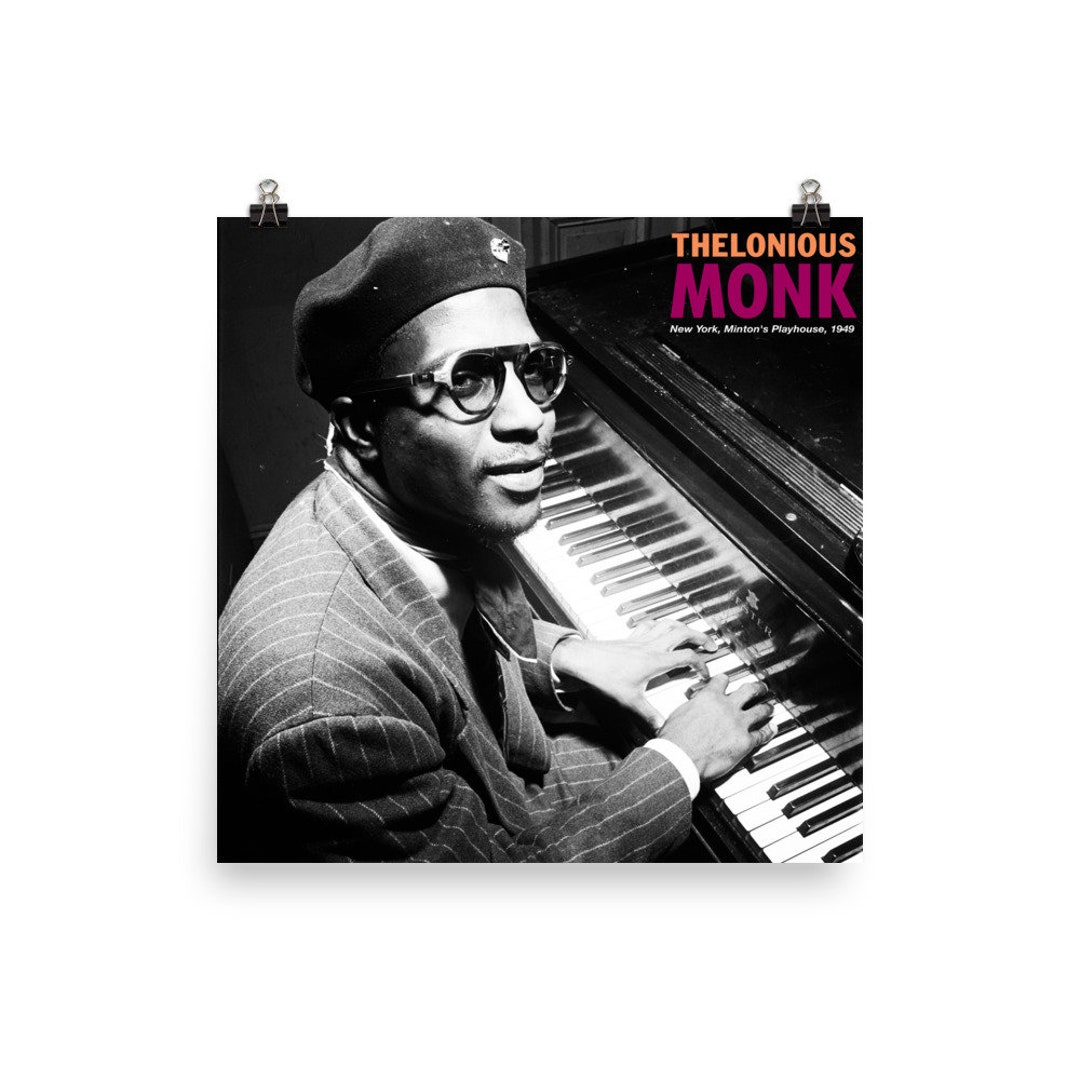Thelonious Monk Black & White Photo 1947 New York Blue Note Style Jazz ...