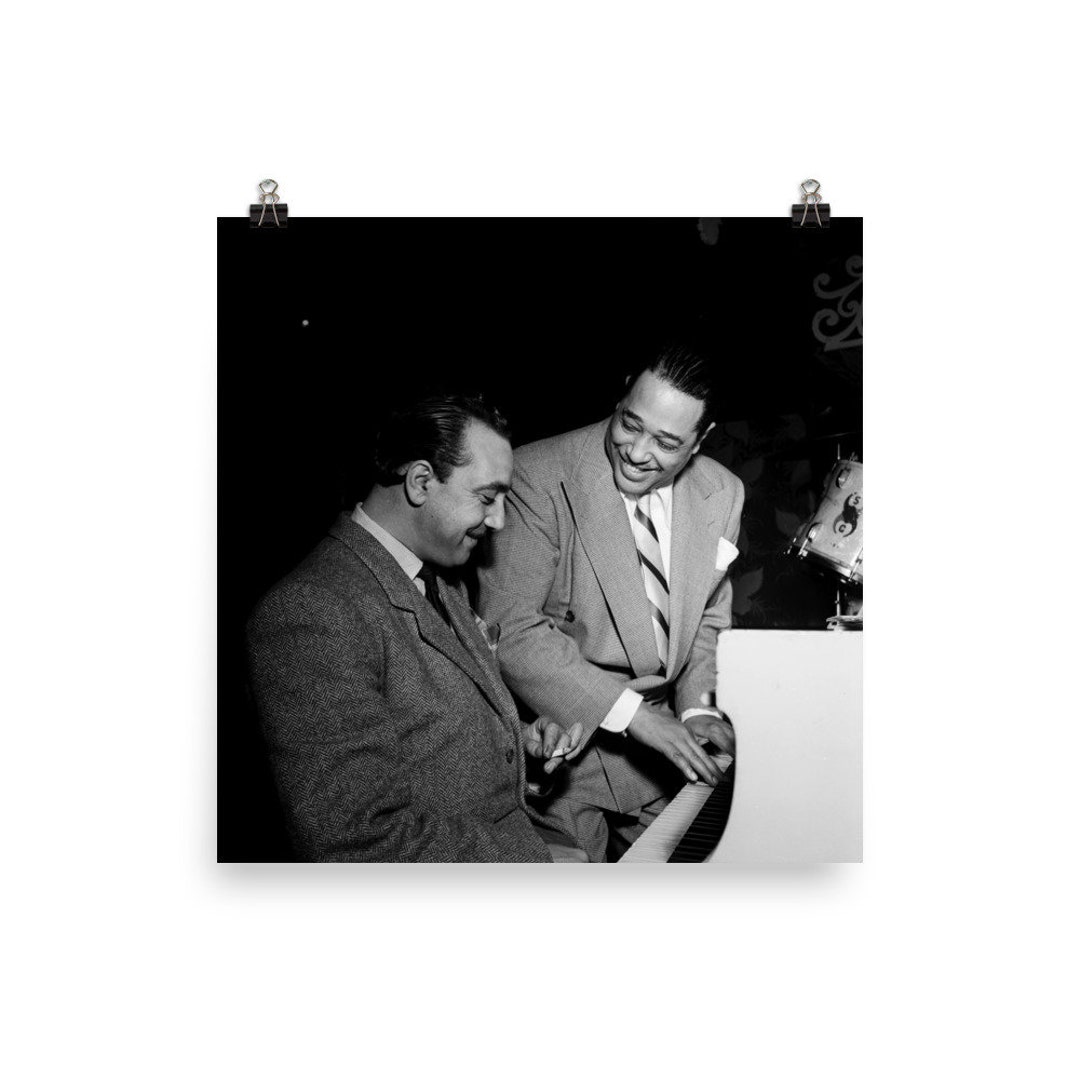 Duke Ellington and Django Reinhardt New York Black and White Photo ...
