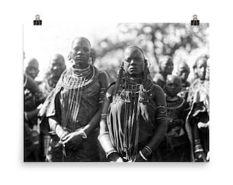 African Tribe Zulu Warriors 1900 Black and White Vintage | Etsy