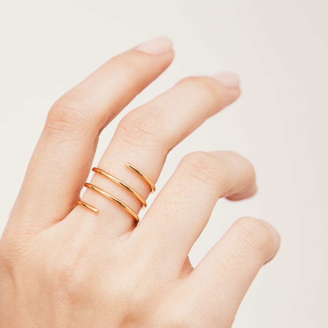 Wrapped Ring, Twist Ring, Coil Ring, Silver Wrap Ring, Gold Twisted ...