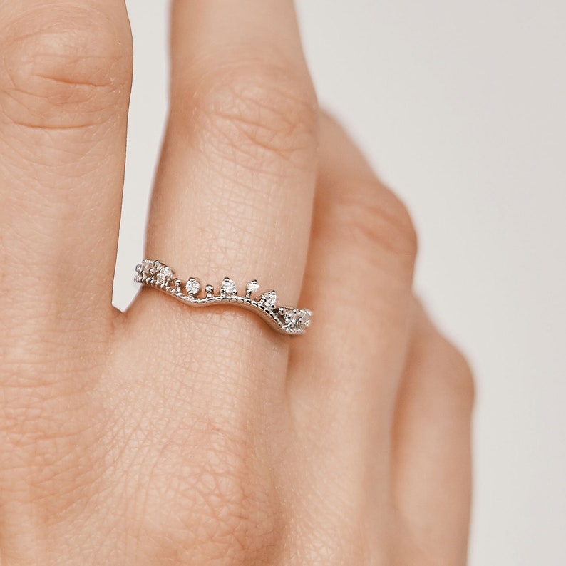 Sparkly CZ Ring Zirconia Shiny Ring Stacking Ring - Etsy