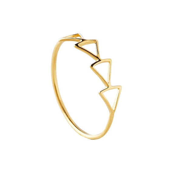 Triangle gold ring Geometry ring Minimalist jewelry ring | Etsy
