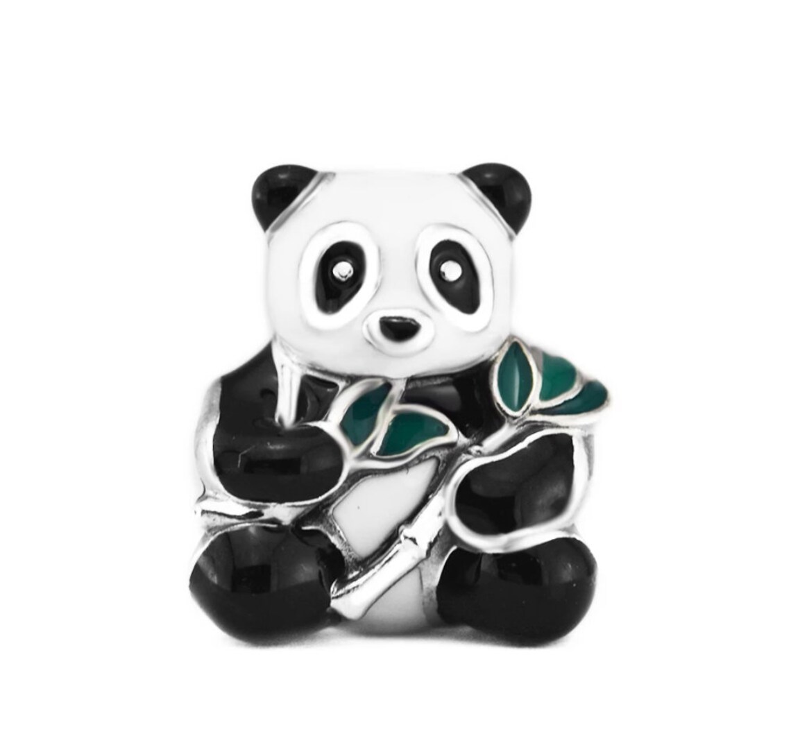 Panda Bear Charm Handmade 925 Sterling Silver Fits Pandora | Etsy