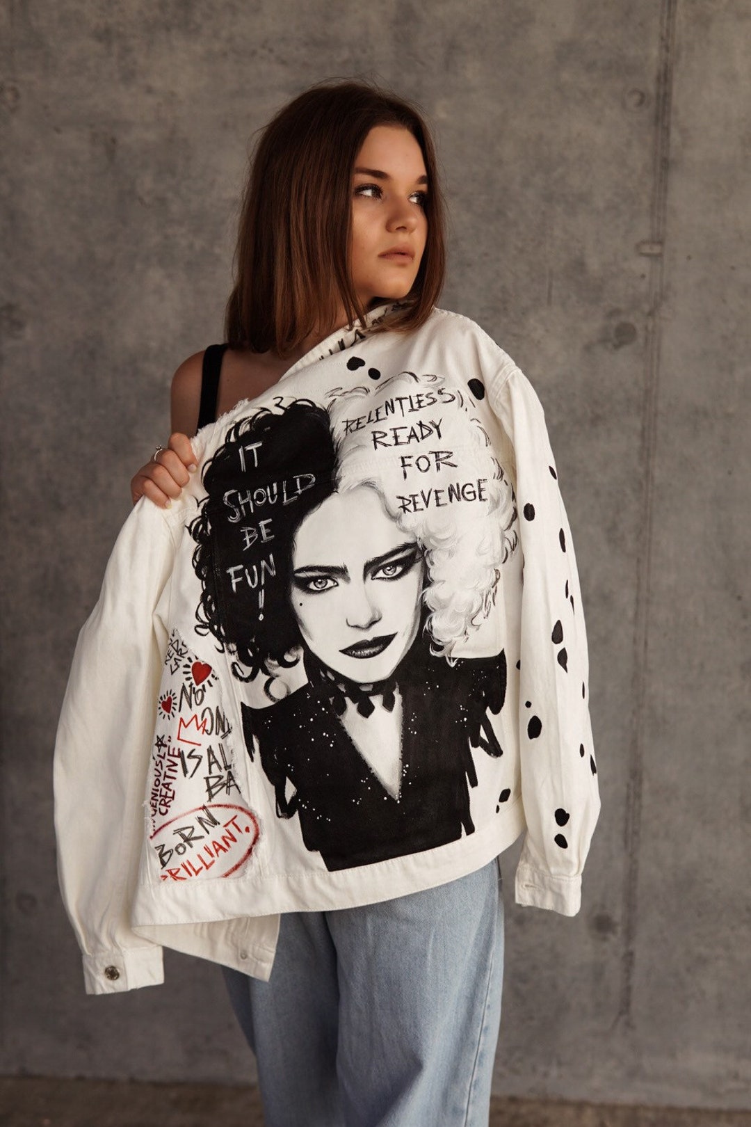 Custom Painted Denim Jacket: Hand-painted Art - Etsy