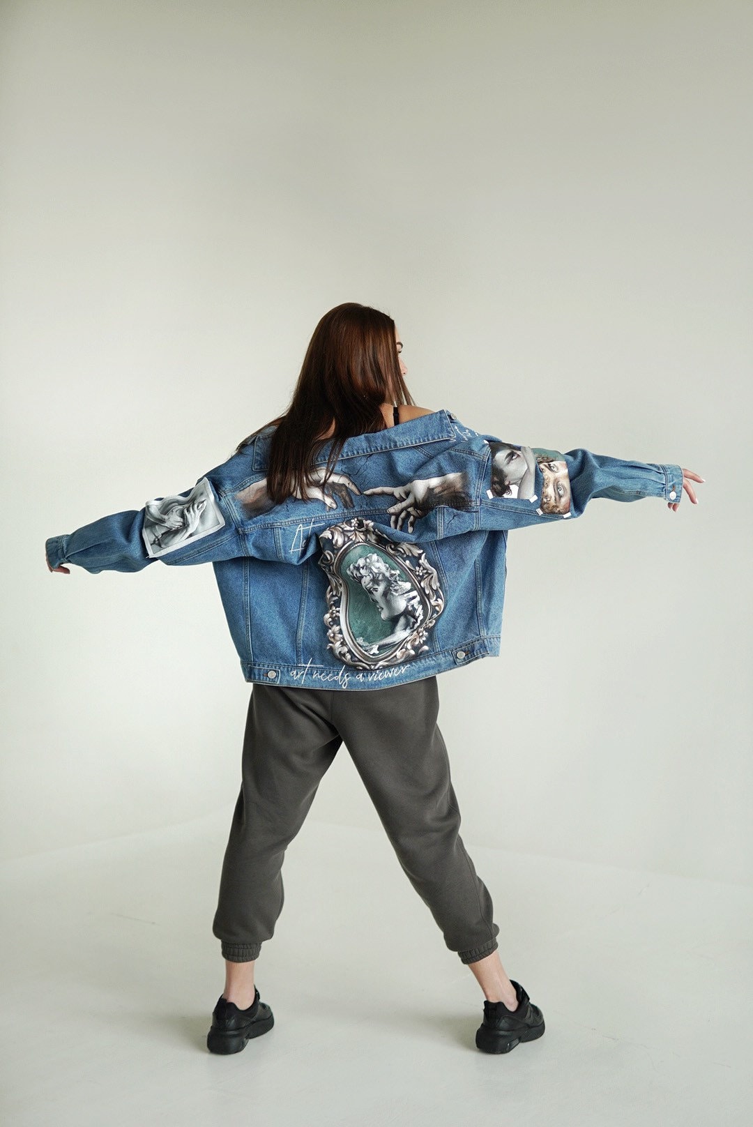 Customized Denim Jacket, Streetwear Denim Jacket With Art, Hand Painted ...