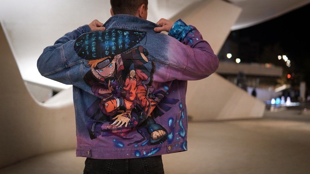 Custom Denim Jacket With Anime, Hand Painted Personalized Jean Jacket ...
