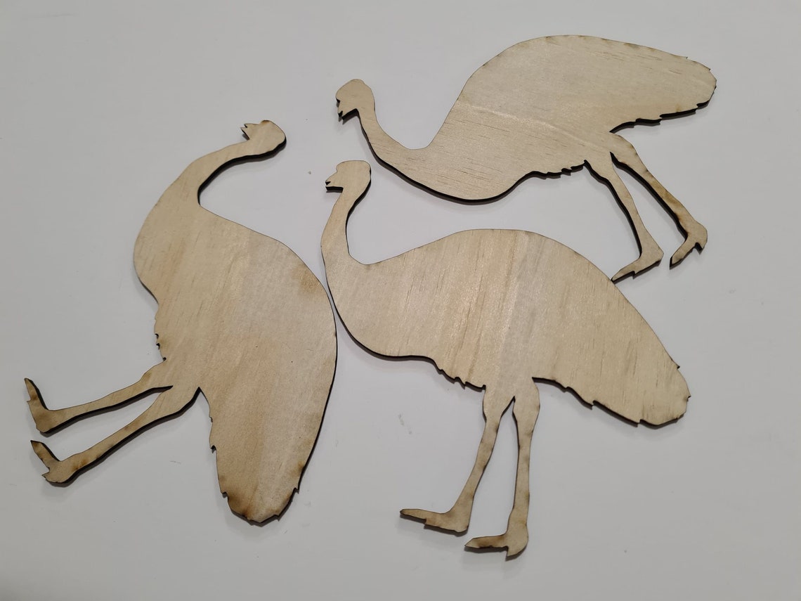 BULK 3mm Timber Ply Laser Cut Emu Australian Animal Shape Blanks - Etsy