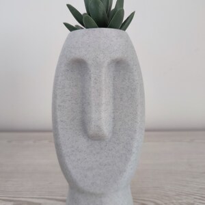 Moai Statue Planter - Moai Flower Pot - Face Decoration - Face Pot ...