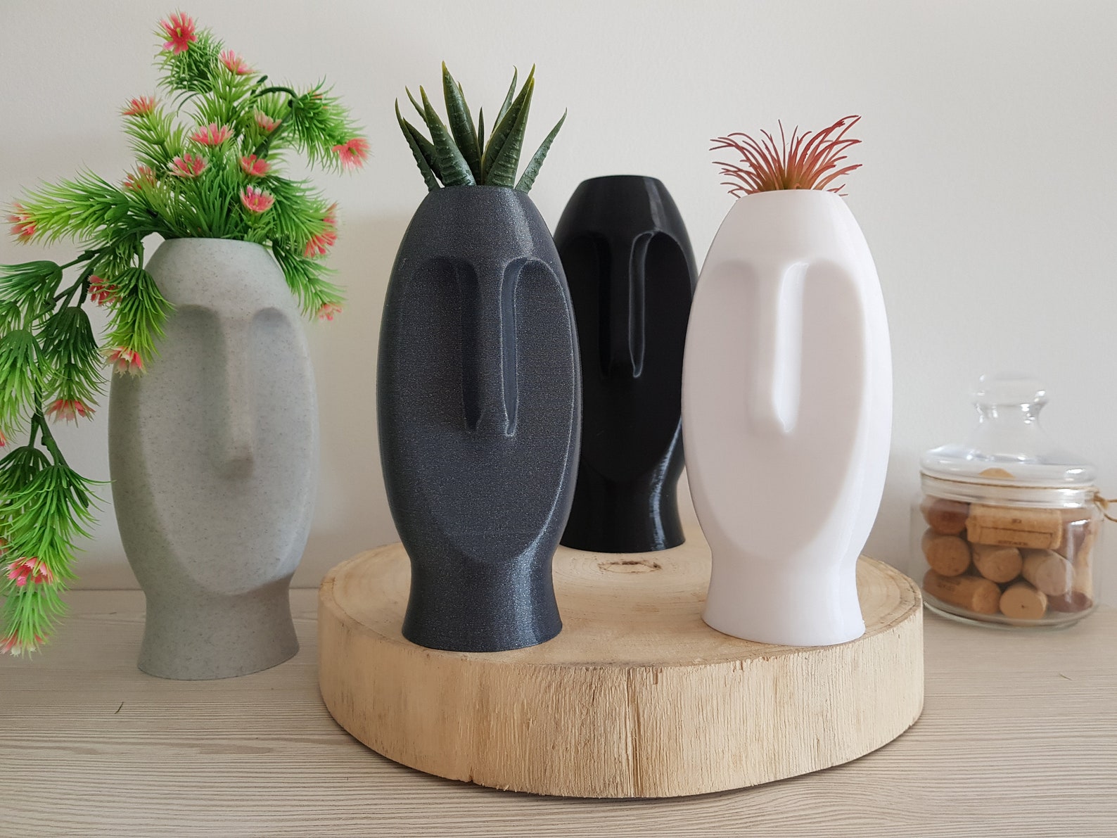 Moai Statue Planter Moai Flower Pot Face Decoration Face - Etsy