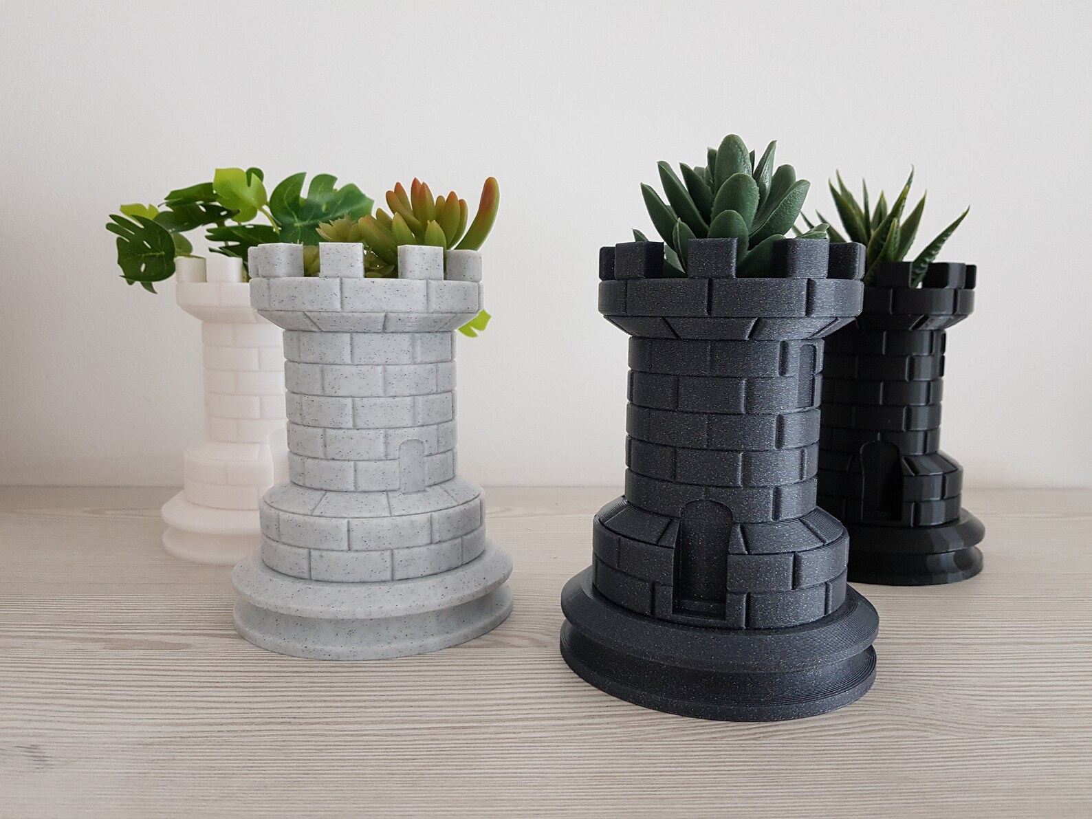 Chess Piece Pot Chess Game Tower Cactus and Succulents - Etsy