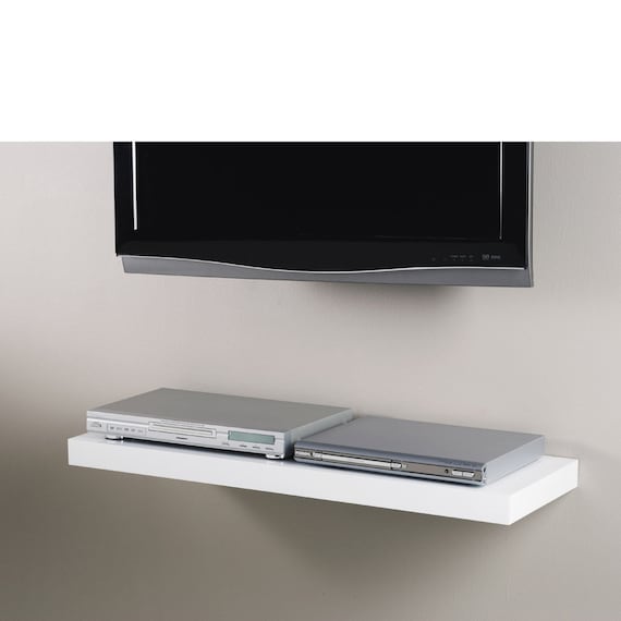 White shelf for under tv store