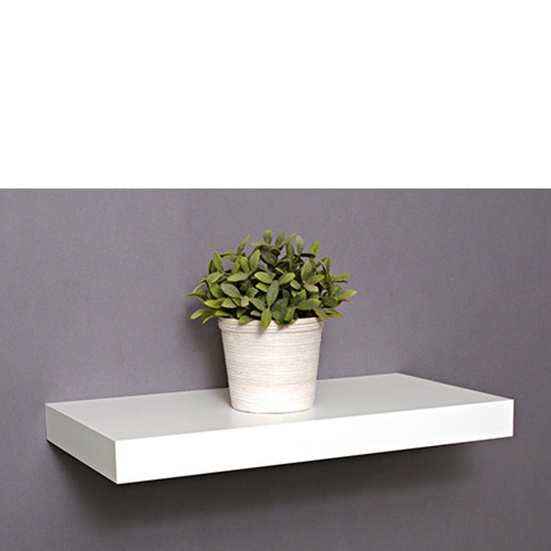 Gloss White Floating Shelf 600x250x50mm - Etsy