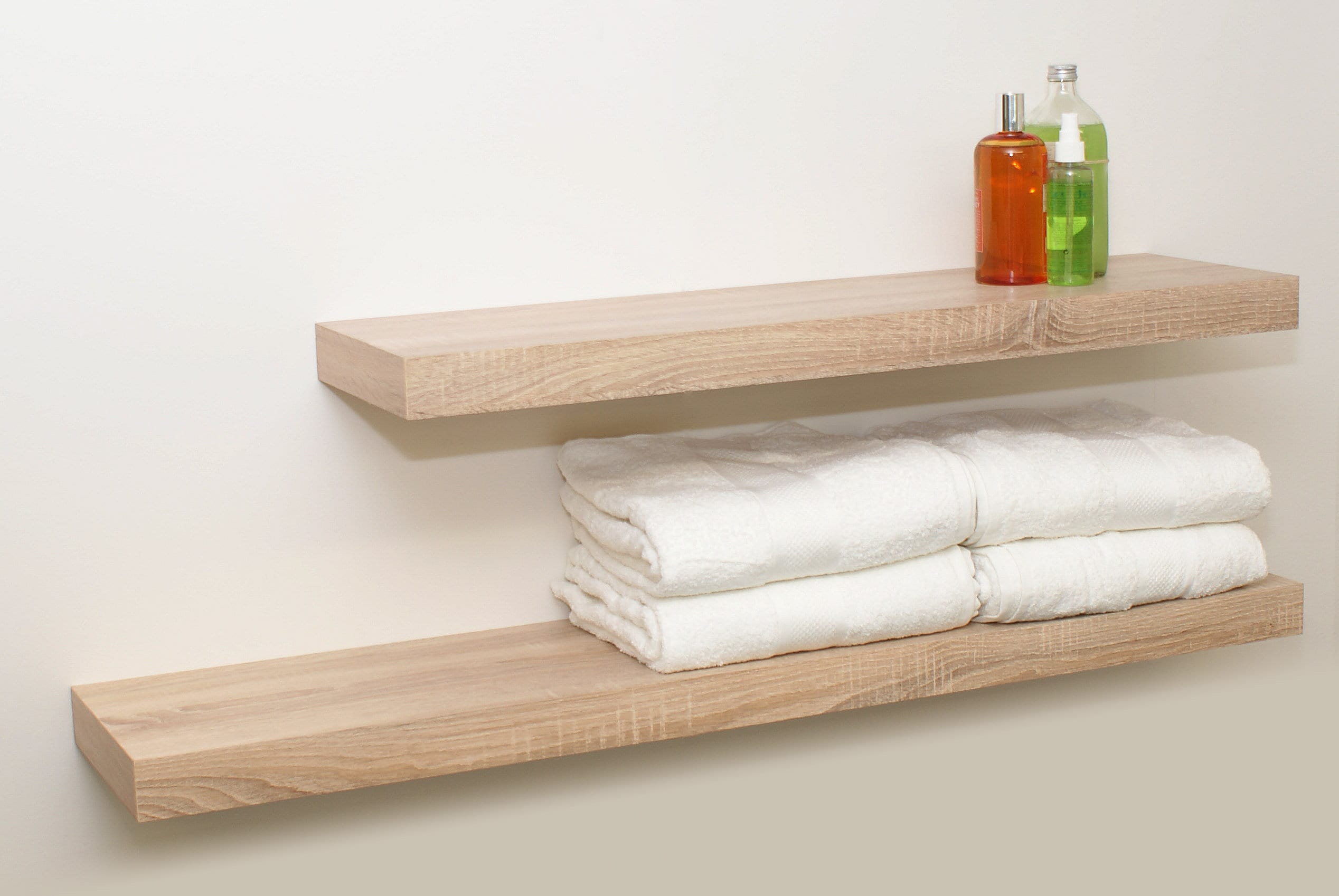 Large Oak Floating Shelf Kit 1500x300x50mm - Etsy UK