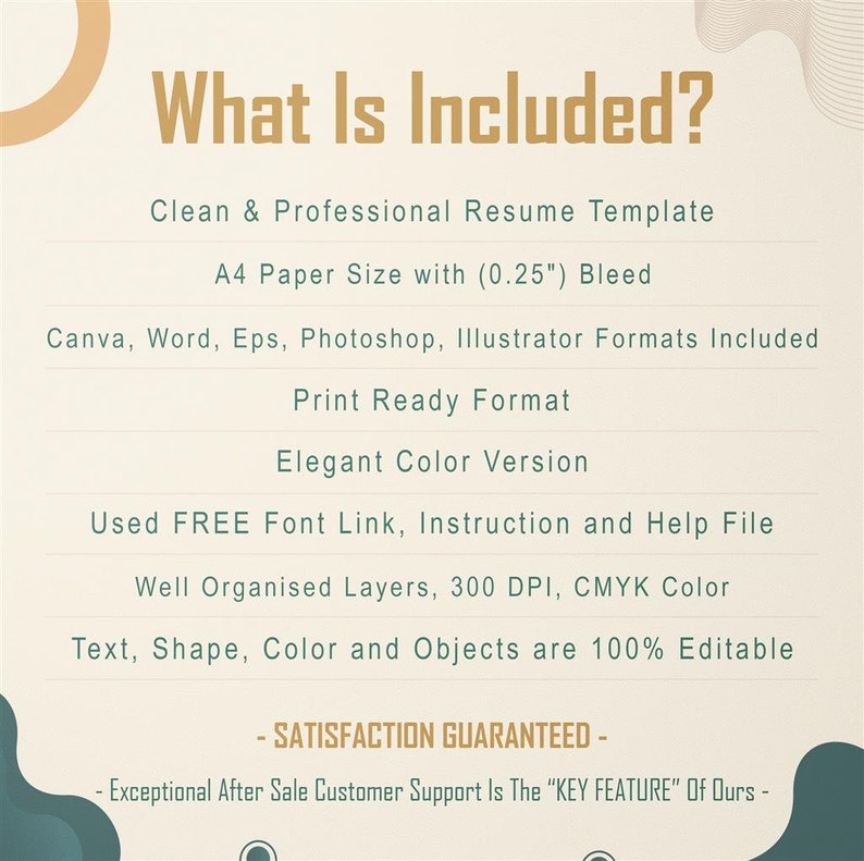 Resume Template CV Template Matching Cover Letter Minimal - Etsy