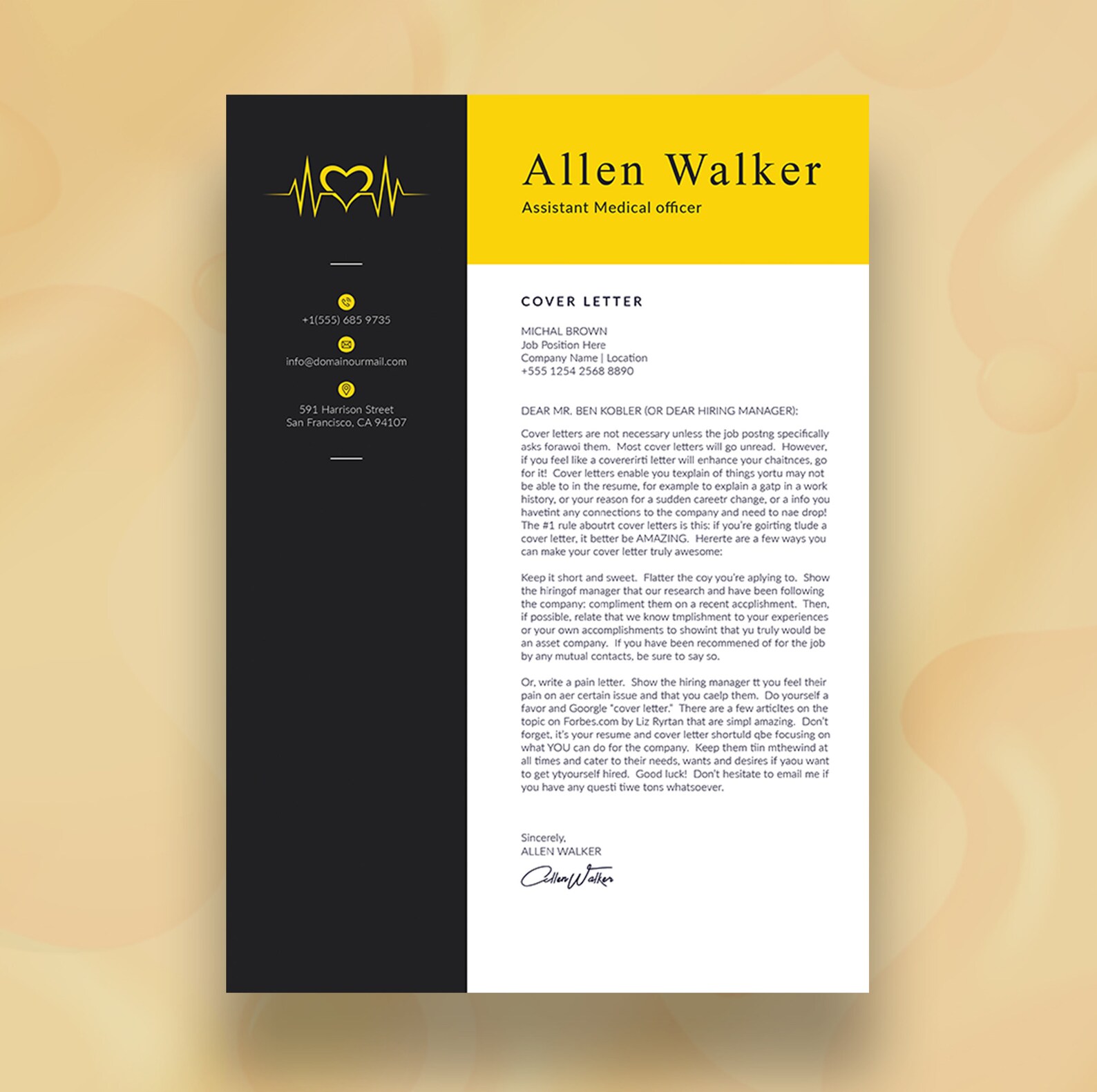 ATS Friendly Resume Template for Canva, Minimal Resume Templates for MS ...