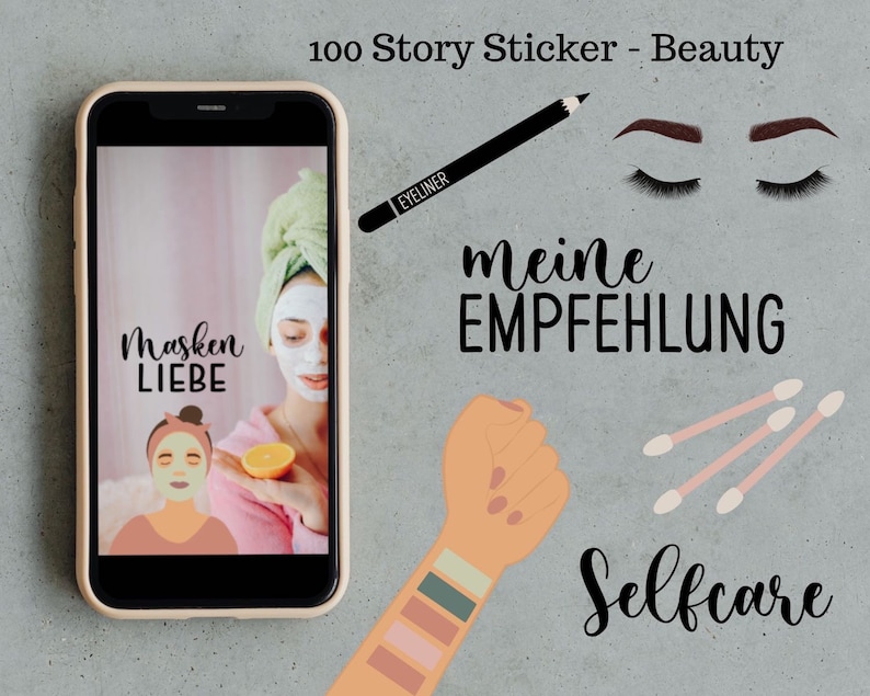 Story Sticker Beauty Set Daily Elements Cosmetics - Etsy