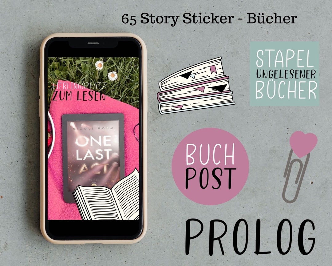 Instagram Story Sticker-Set "Bookish Vibes" | 65 Buch-Sticker für ...
