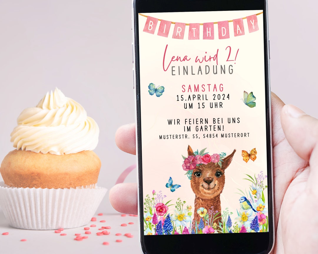 Digital Invitation Personalized Ecard Birthday, Easy to Send Quickly ...