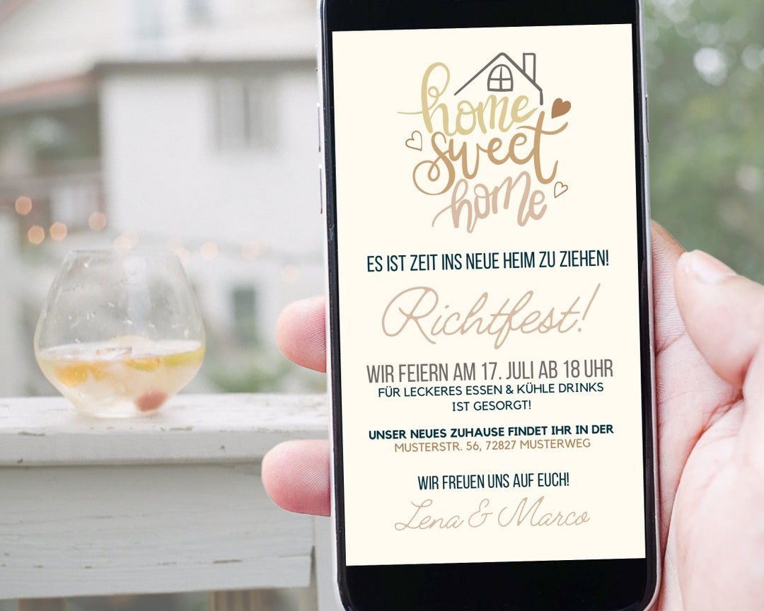 Digital Invitation Topping Out Ceremony, Inauguration, House, Home ...