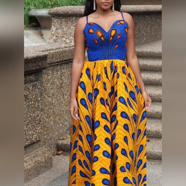 Kitenge Maxi Dress - Etsy