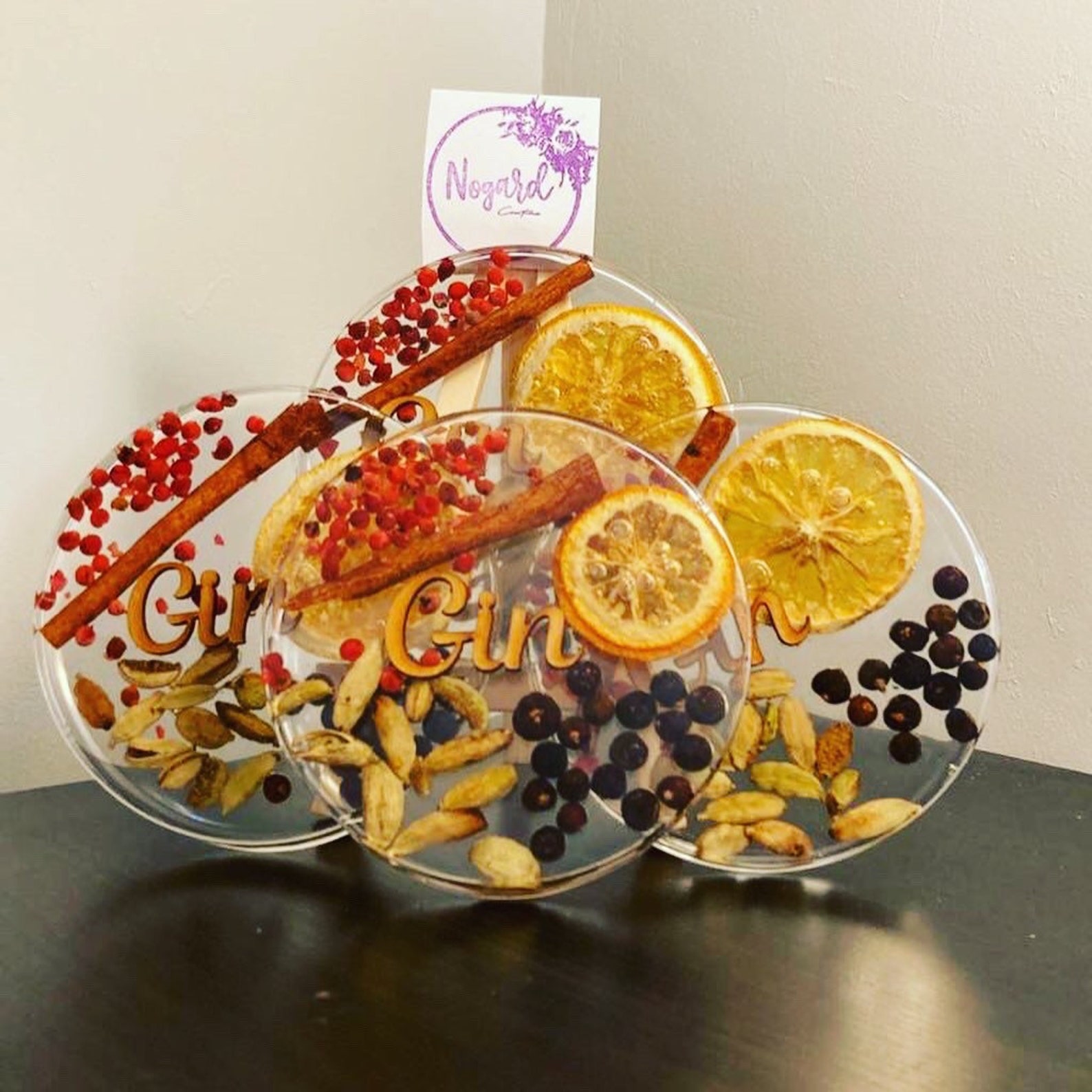 Gin Coaster Housewarming Gift Gin Gift 3D Coasters Kitchen | Etsy