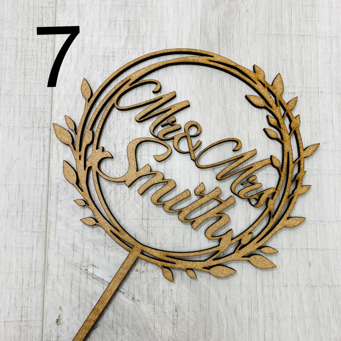 Wedding Round Floral Cake Topper, Laser Cut Wedding Decor, Rustic ...