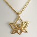 Gold Diamond Lotus Necklace, Diamond Lotus Floral Necklace, 14K Solid ...