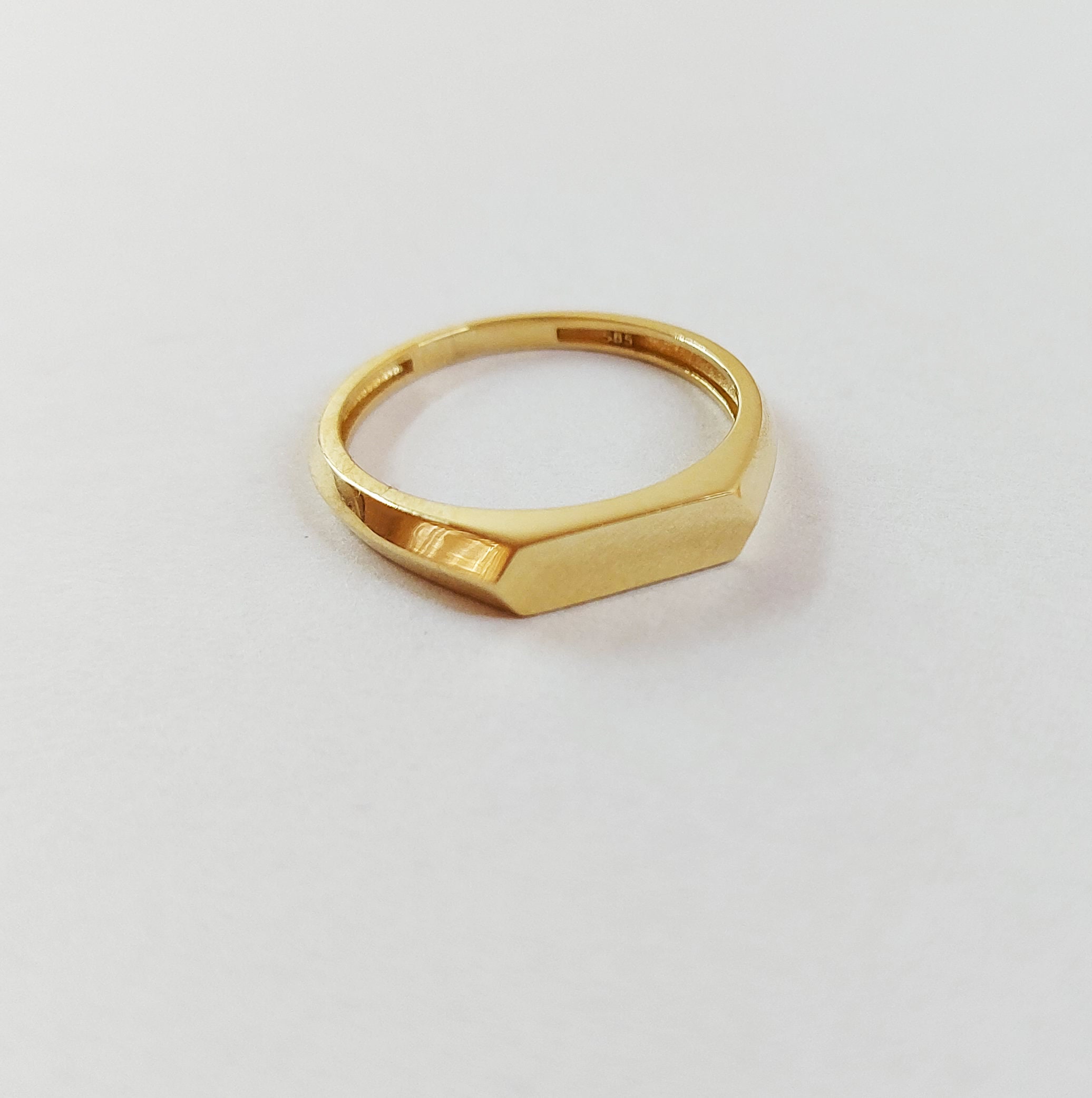 Handmade 14K Solid Gold Pinky Ring Gold Signet Ring Gift - Etsy