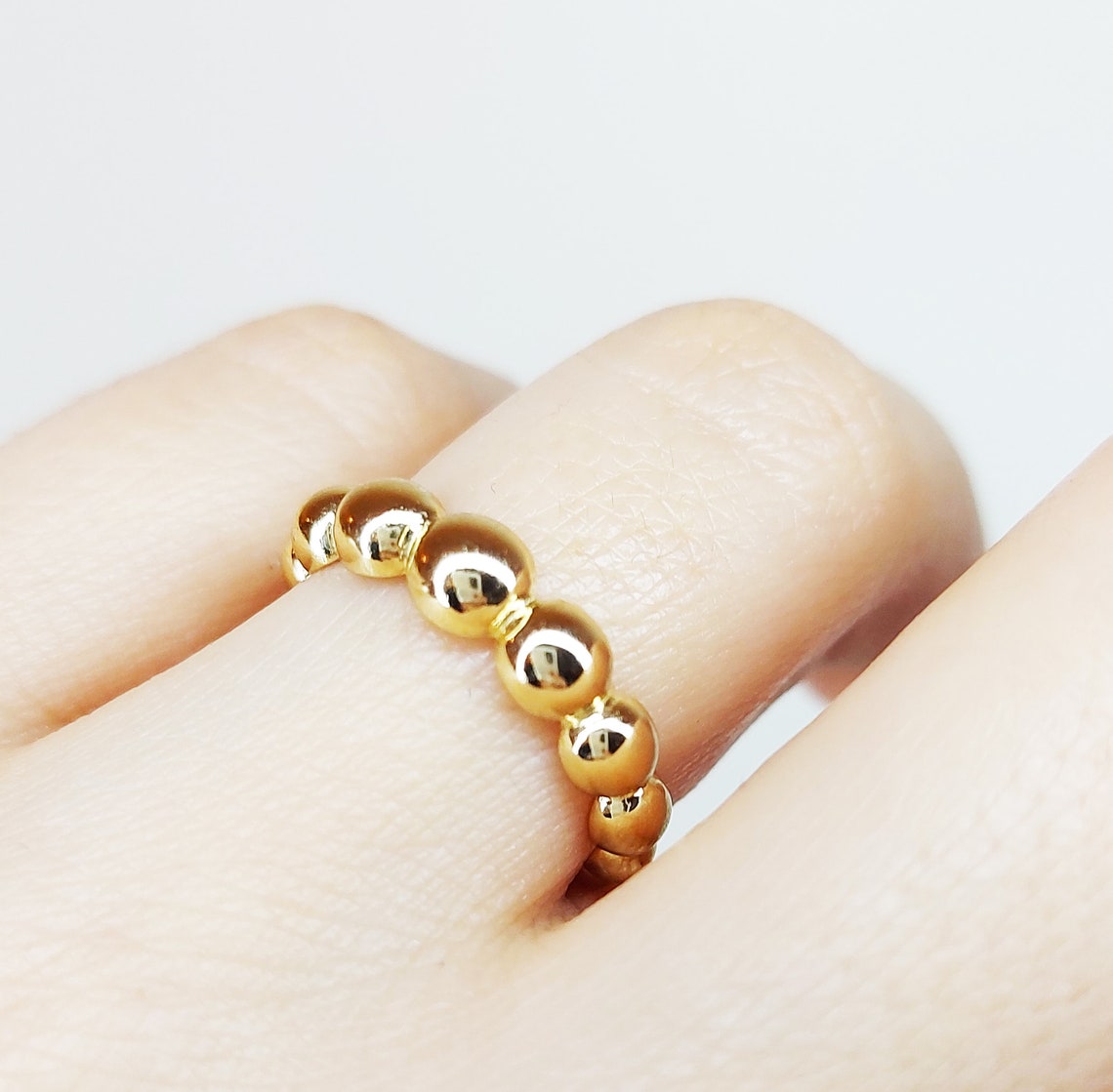 14K Solid Gold Ball Ring Gold Bubble Jewelry Multiball - Etsy