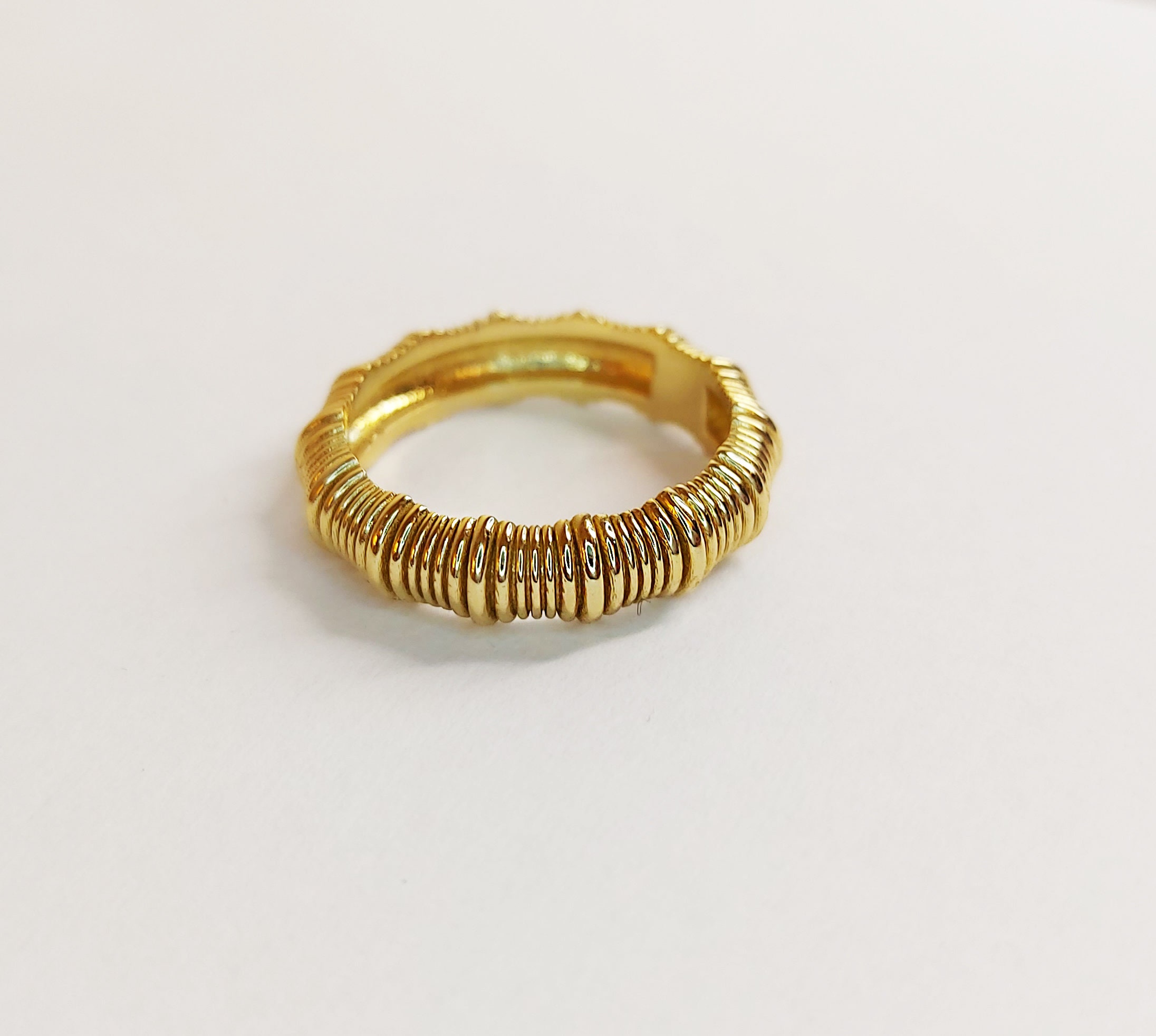 14K Solid Gold Handmade Worm Ring Wedding Band Gift for her | Etsy