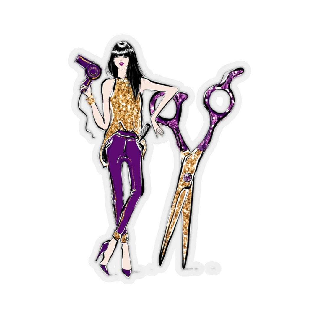 Hairdresser Sticker, Hair Stylist Decal, Beauty Shop, Hair Salon ...