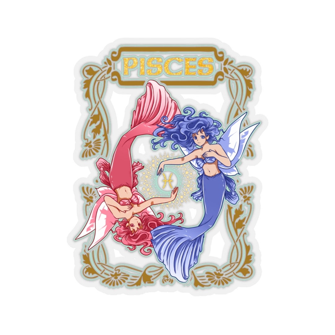 Pisces Sticker Fairy Zodiac Birthday Anime Japanese Fairies Pisces ...