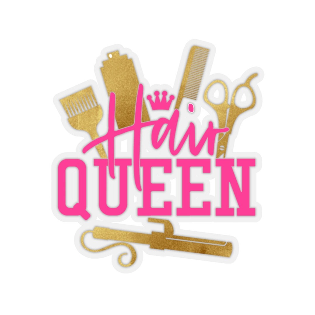 Hair Stylist Sticker,hair Queen,pink,hairdresser Gift,beauty Shop Owner ...
