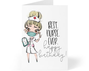 Nurse Thank You Card, You're the Best Nurse, Greeting Card for Nurse ...
