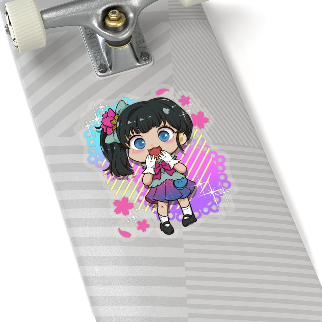 Cute Anime Chibi Sticker Flower Anime Stickerchibi | Etsy