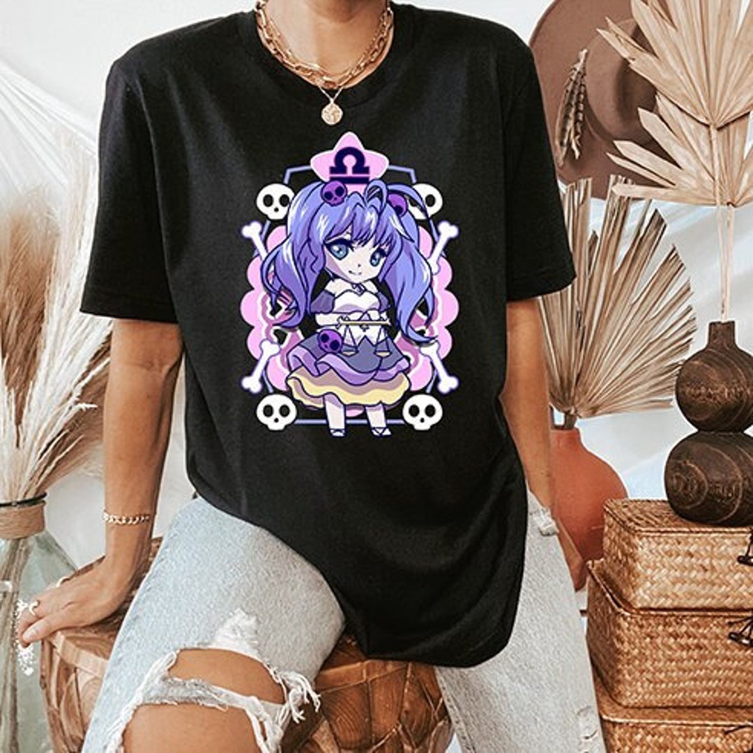 Cute Goth Libra Zodiac Shirt Women Astrology Horoscope Pastel Goth ...