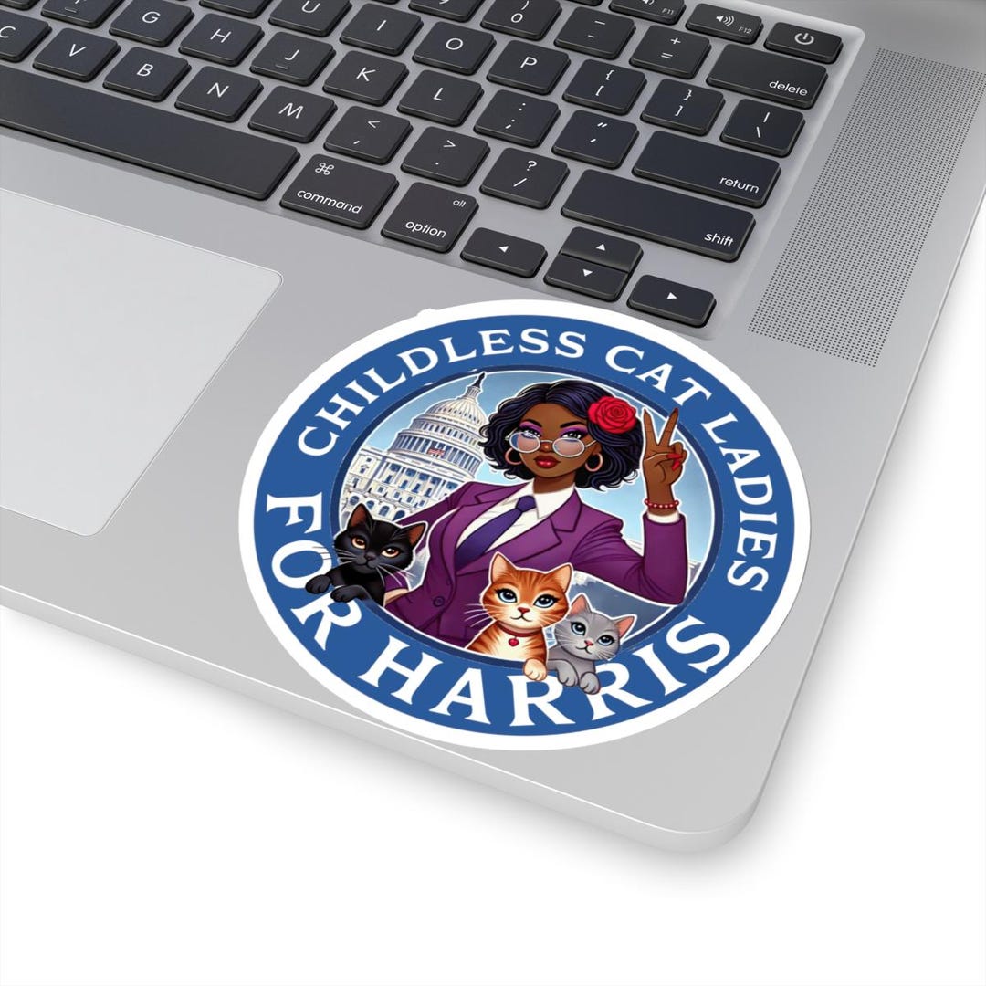 Black Childless Cat Ladies for Harris Sticker Decal , Harris Sticker ...