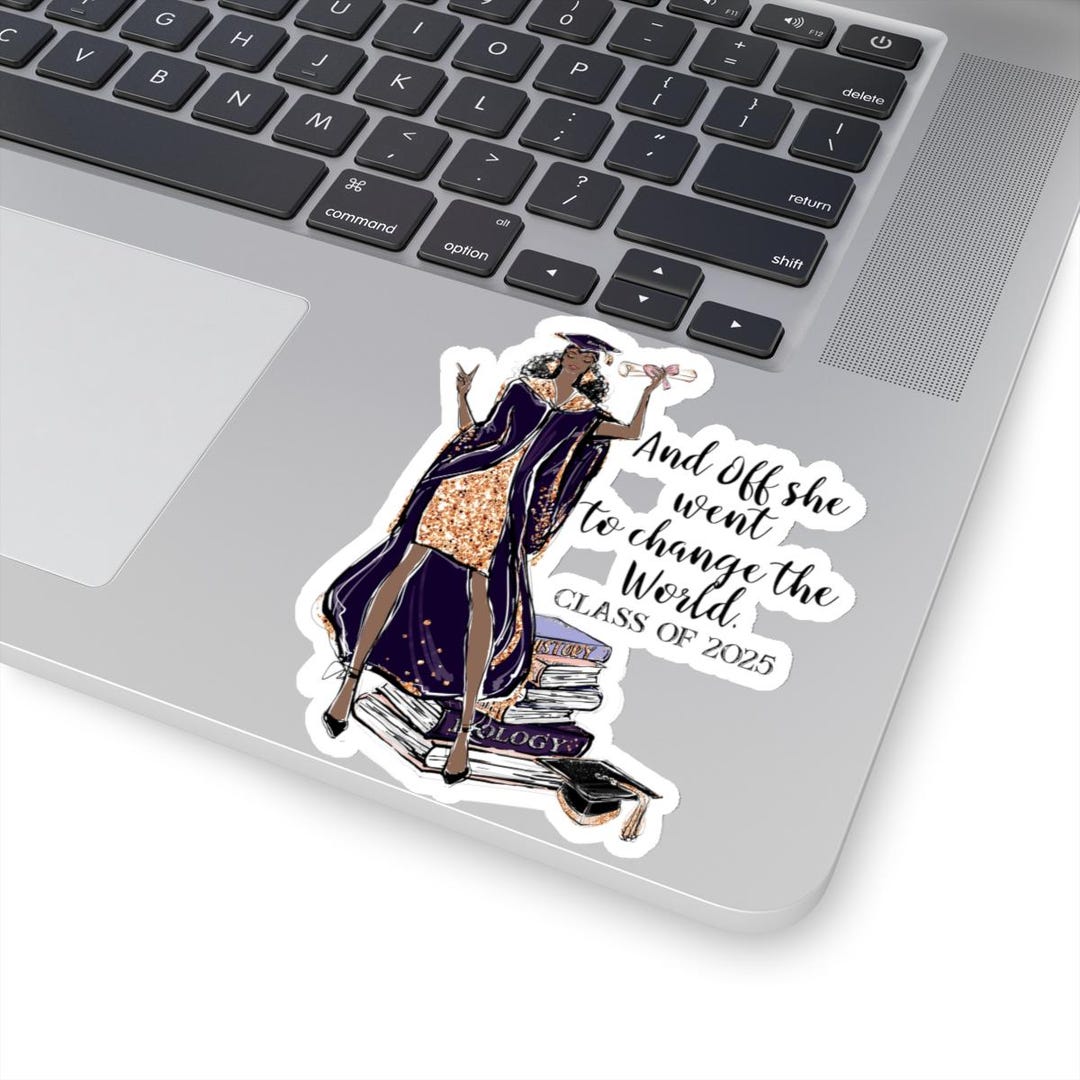 Black Girl Graduation Sticker: Class of 2025 Grad Cap Topper - Etsy