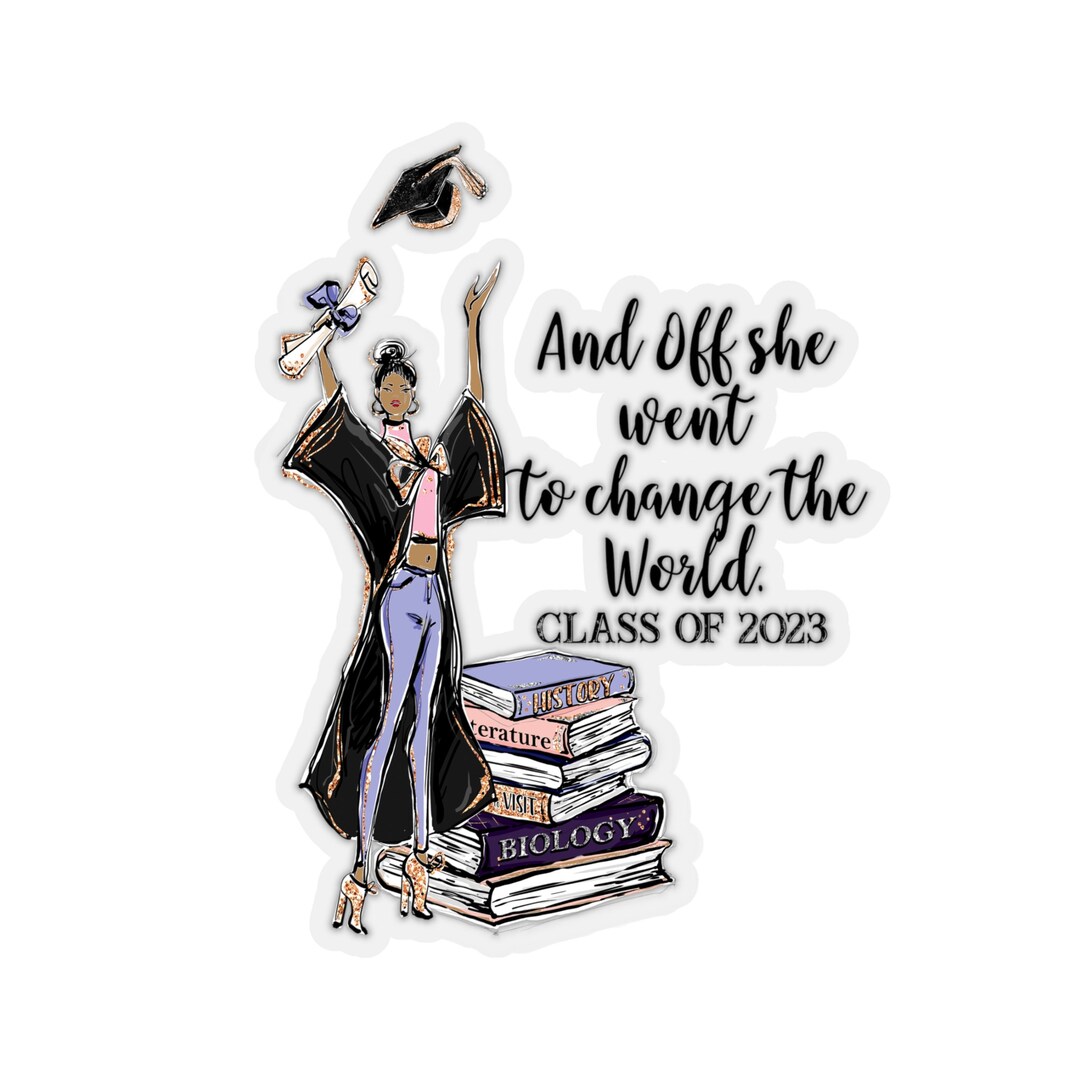 Black Girl Graduation Sticker, Class of 2023 Sticker, HBCU Graduation ...