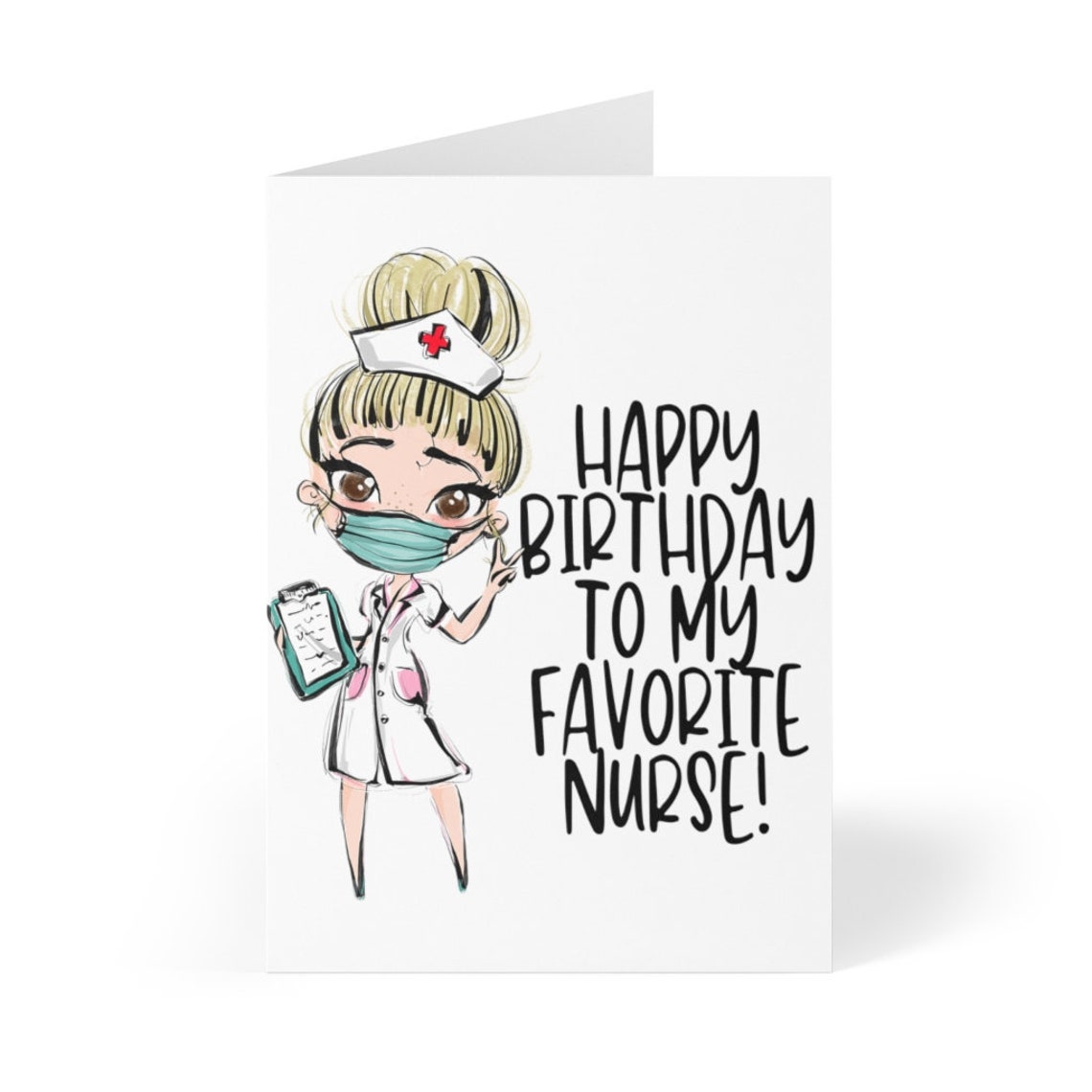 Favorite Nurse Birthday Card, Birthday Card Women, Nurse Birthday Card ...