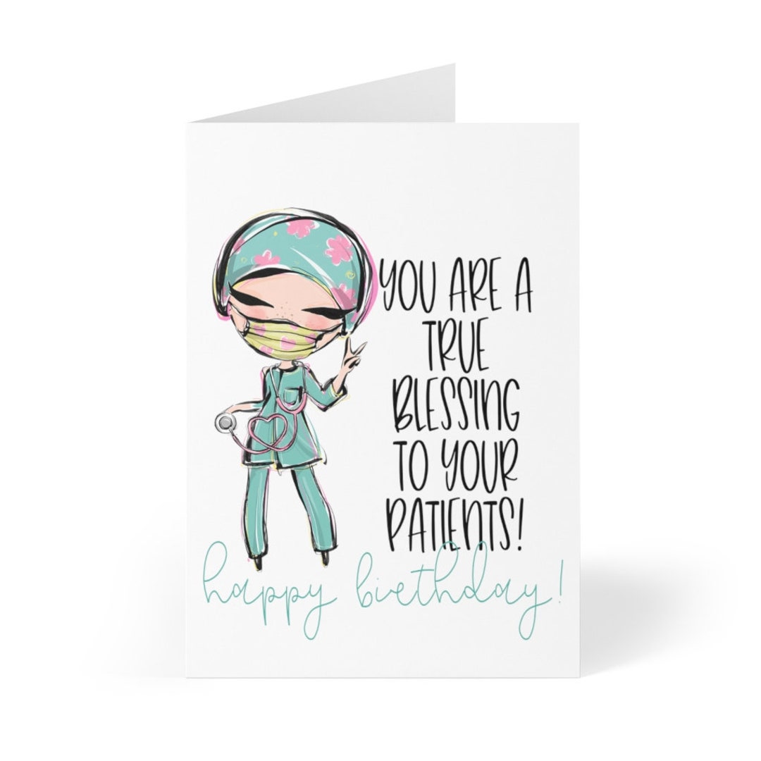Nurse Birthday Card: Healthcare Gift, Medical Theme - Etsy