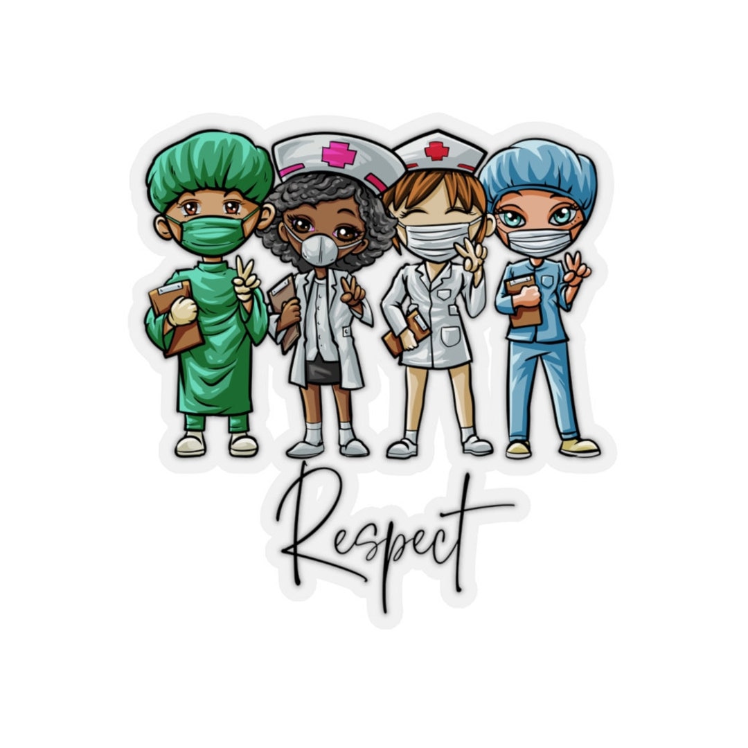 Respect Nurse and Doctor Squad 2021 Sticker Thank You Hospital Staff ...