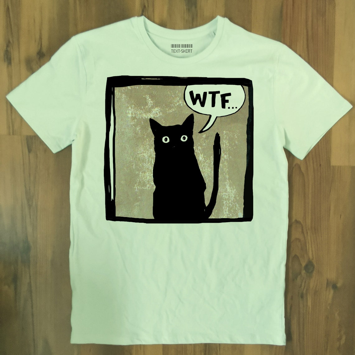 WTF Cat T-shirt for Women and Men / Design by Lili Rontó, Hungarian ...