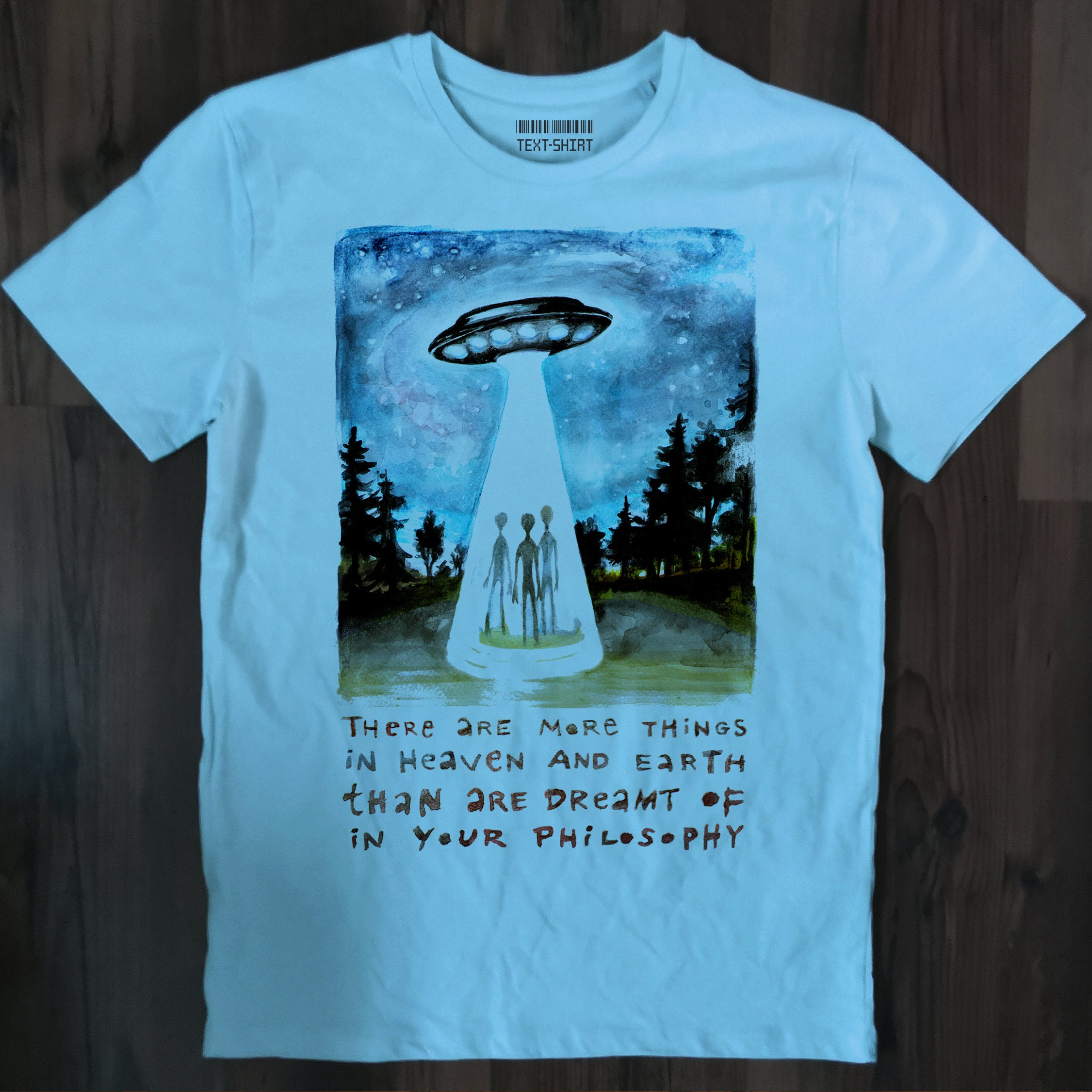 UFO T-shirt: Handmade Alien Art, Lili Rontó Design - Etsy UK