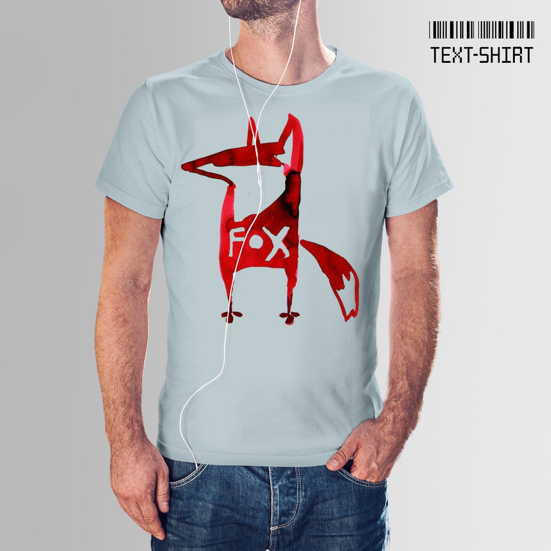 FOX T-shirt for Women and Men/ Design by Lili Rontó, Hungarian, Art ...