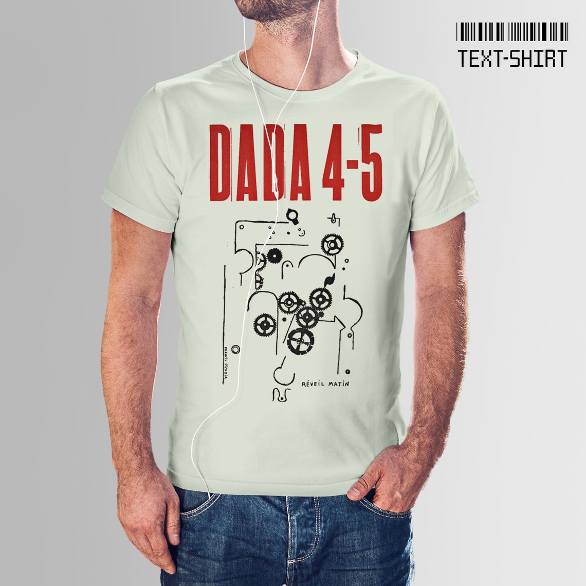 Buy DADA 4-5 T-shirt for Women and Men/ DADA, Art, Handmade, Cotton ...