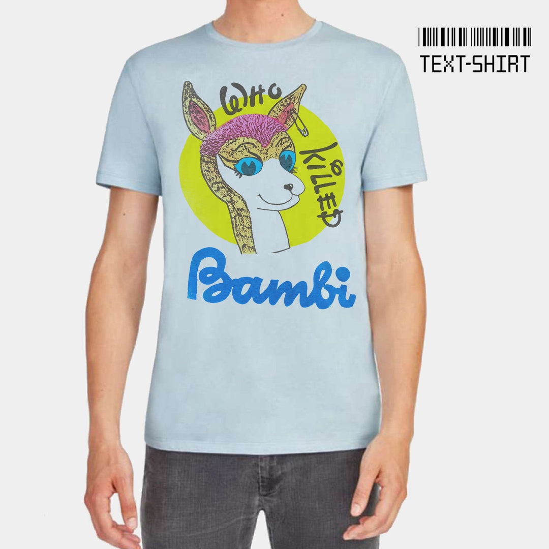 Who Killed Bambi T-shirt: Handmade Punk Cotton Tee - Etsy