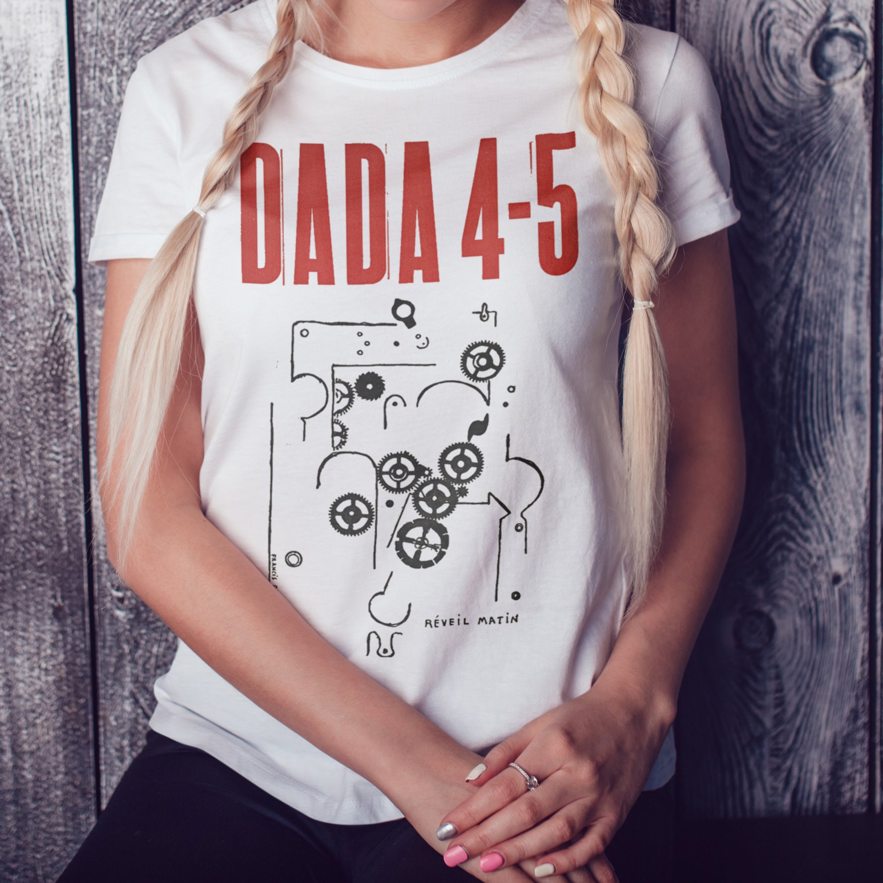 Buy DADA 4-5 T-shirt for Women and Men/ DADA, Art, Handmade, Cotton ...