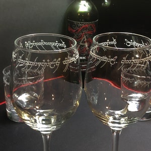 One Ring Elvish Glasses LOTR Gift Rings Wedding Rings Art Rings Gift ...